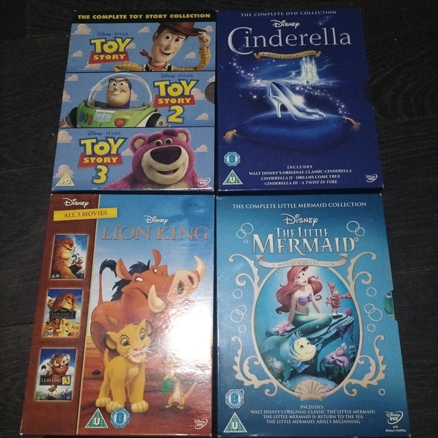 DISNEY BOX SETS , Toy Story, Cinderella, The Little Mermaid & Lion king ...