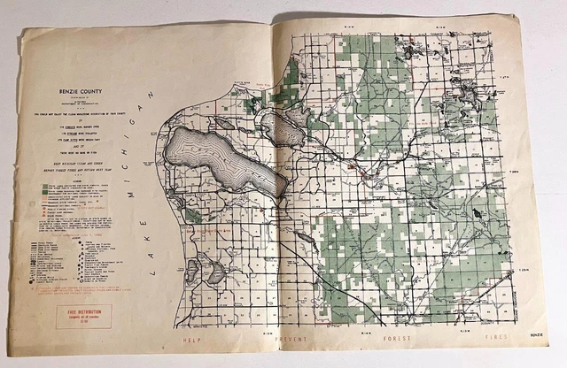 GRAND TRAVERSE COUNTY, MICHIGAN ~ 1969 Highway Map EUR 3,63 - PicClick FR