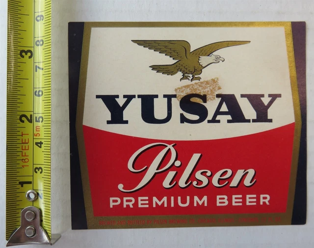 VINTAGE YUSAY PILSEN Premium Beer Label (Inv35670) $4.95 - PicClick CA