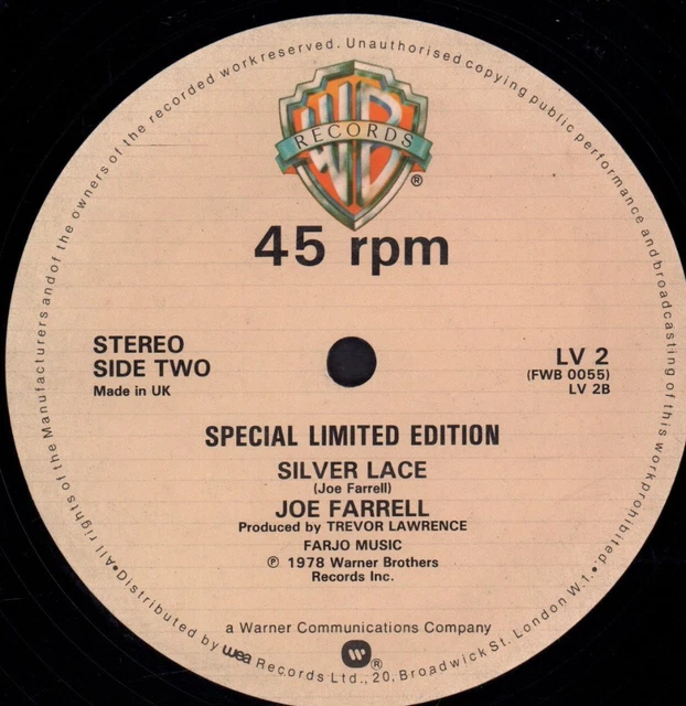 JOE FARRELL NIGHT Dancing 12" vinyl UK Warner 1978 limited edition 2 ...