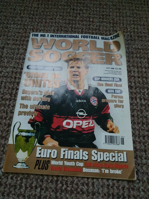 FOOTBALL MAGAZINE WORLD Soccer June 1999 Euro Finals Special Manchester ...