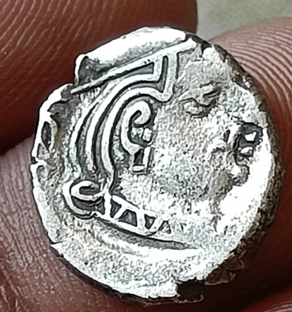 ANCIENT INDIA SILVER Potrait coin of Western Kshatrapas.Indo-Scythian ...
