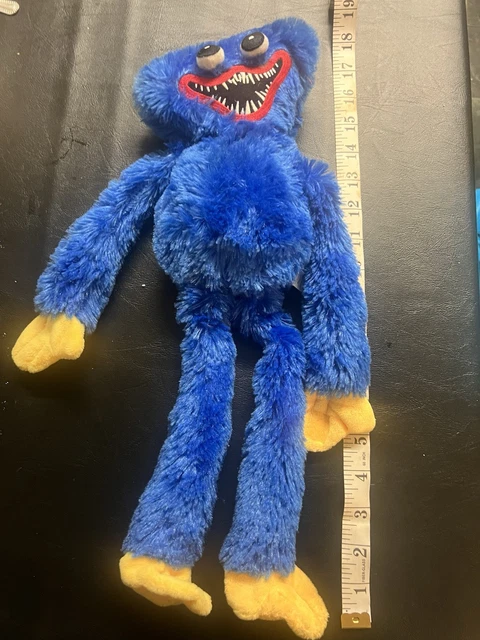 POPPY PLAYTIME BLUE Huggy Wuggy Open Mouth Plush Soft Toy Sticky Hands ...