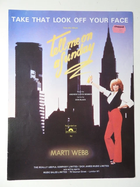 TAKE THAT LOOK Off Your Face from Tell Me On Sunday sheet music Marti ...