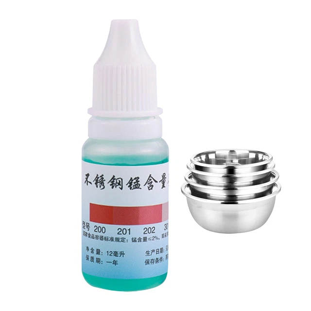 STAINLESS STEEL TESTING Reagent for Liquid Manganese Detection 304 ...
