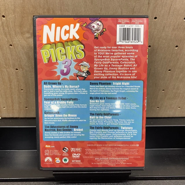 NICK PICKS 3 - 8 More Nickelodeon Fan Favorites DVD $23.13 - PicClick CA