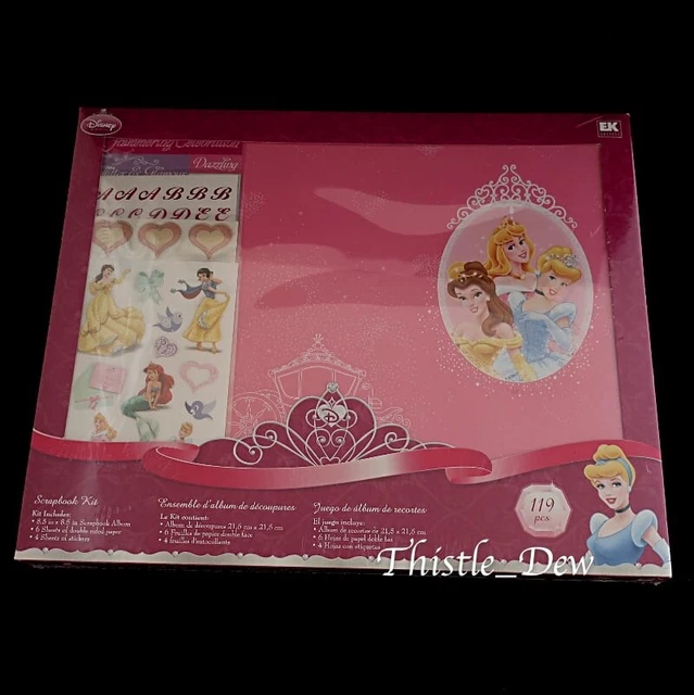 DISNEY PRINCESS SCRAPBOOK KIT Photo ALBUM Paper STICKERS Paper Craft EK ...