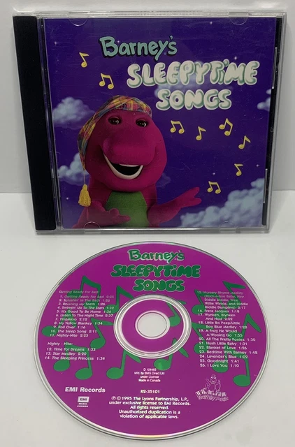 BARNEY’S SLEEPYTIME SONGS (CD, 1995, Barney The Purple Dinosaur, Album ...
