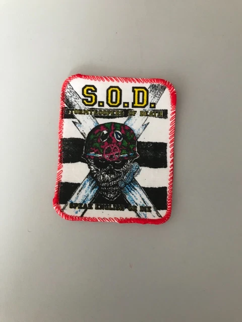 S.O.D. PATCH ORIGINAL 80er Vintage Aufnäher 8x10 cm Anthrax Thrash ...