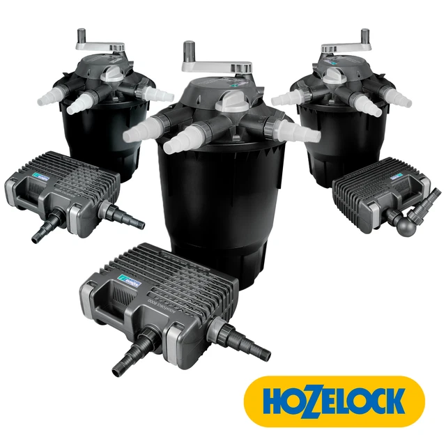 COMPLETE HOZELOCK BIOFORCE Fish Pond Filter Kit With Uvc Aquaforce Pump ...