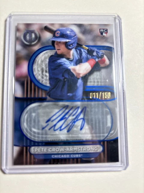 2024 TOPPS TRIBUTE Pete Crow-Armstrong 11/150 autografo RC #TA-PC Cubs ...
