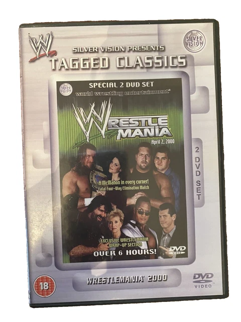WWE WWF WRESTLEMANIA 2000 Double DVD Disc Tagged Classics Wrestling ...