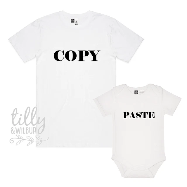 COPY PASTE FATHER Son Matching Shirts, Matching Dad And Baby, Matching ...
