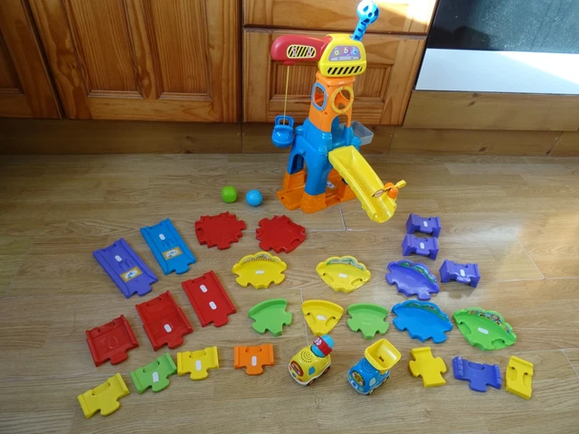 VTECH TOOT TOOT Drivers Toy CRANE 20 ins High + 25x Track + Dumper ...