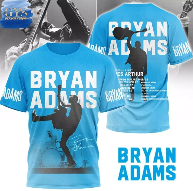 BRYAN ADAMS ROLL With The Punches 2025 Tour 3D T-Shirt $28.95 - PicClick CA