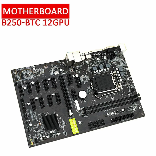 B250-BTC 12GPU MINER Motherboard Ethereum Mining 12 PCI-E LGA1151 DDR4 ...