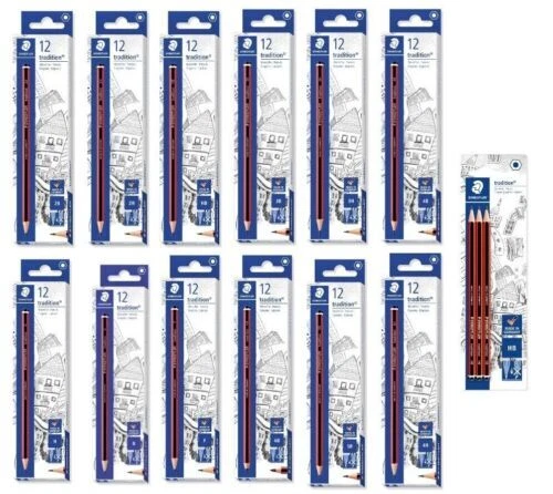 STAEDTLER TRADITION MATITE Schizzo - 2B, 2H, B, Hb, 3B, 3H, 4B, 4H, 5B, 6B, F, H EUR 7,30 ...
