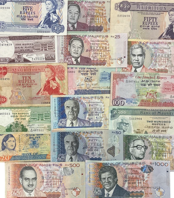 MAURITIUS RUPEE BANK Notes - Choice Of Style & Note - Mauritius £6.99 ...