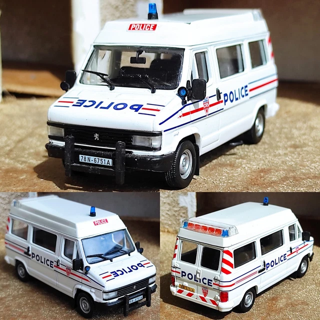 1/43 NOREV PEUGEOT J5 CRS POLICE Nationale Fourgon Miniature Collection ...