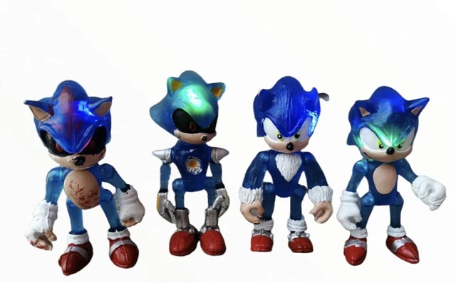 SONIC THE HEDGEHOG .Exe Shadow Super Sonic Knuckles 4.7” Figures From ...