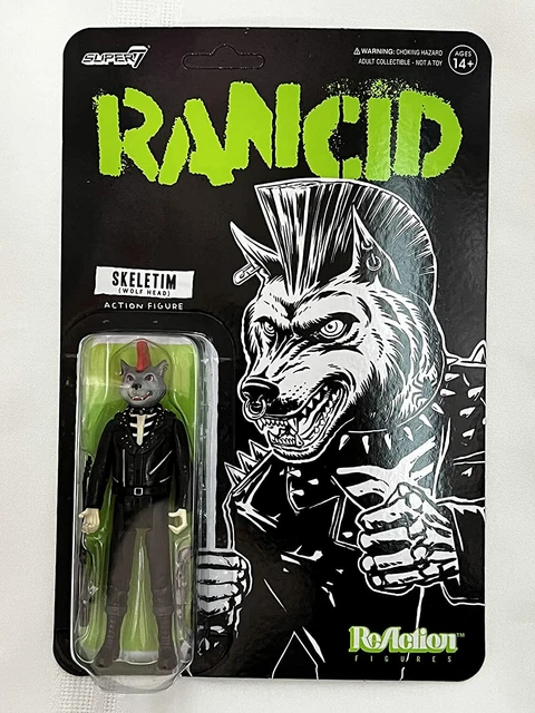 REACTION RANCID SKELETIM wolf head Action Figure tim armstrong punk ...