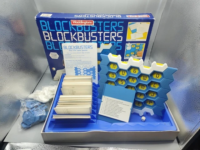 VINTAGE BLOCKBUSTERS BOARD Game Waddingtons 1986 TV Quiz - 100% ...