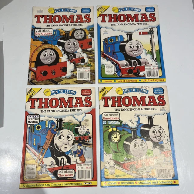FUN TO LEARN Thomas The Tank Engine Comics No 121,122,223,124 1996 ...