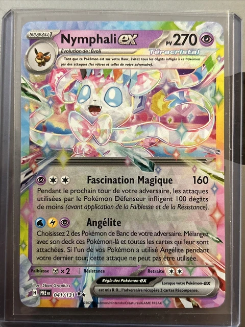 CARTE POKÉMON NYMPHALI EX 041/131 Évolutions Prismatiques EV8.5 Fr ...