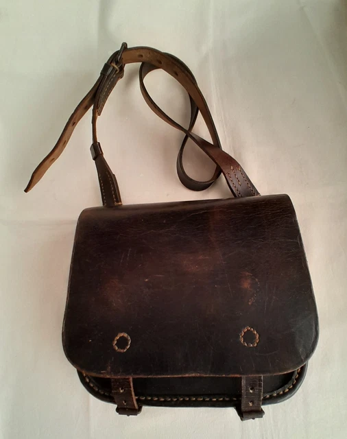 RARE WW2 GERMAN Army Combat Engineers Thick Black Leather Tool Pouch ...