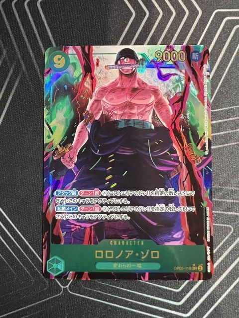 ONE PIECE KARTE Roronoa Zoro SEC Parallel OP06-118 Japanisch 52008 EUR 48,19 - PicClick DE