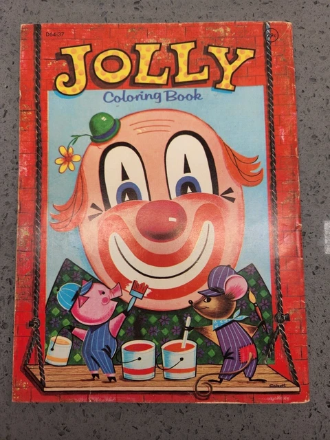 VINTAGE COLORING BOOK 1950s? Jolly antique 1 colored page. 29c original ...