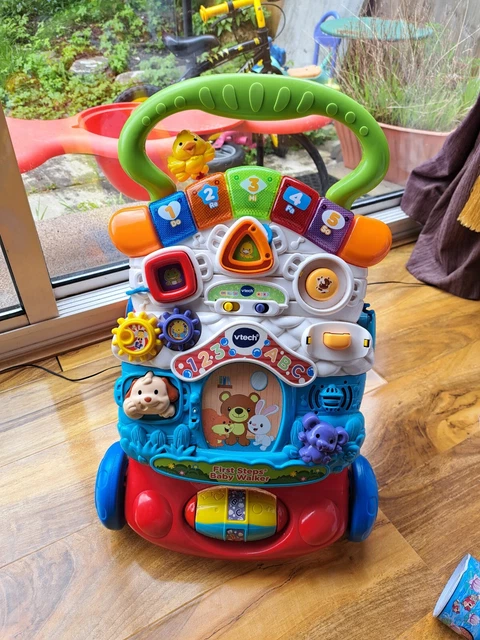 VTECH FIRST STEPS Baby Walker | Push Along Walker Baby Toy with Shapes, Sounds, £15.00 - PicClick UK