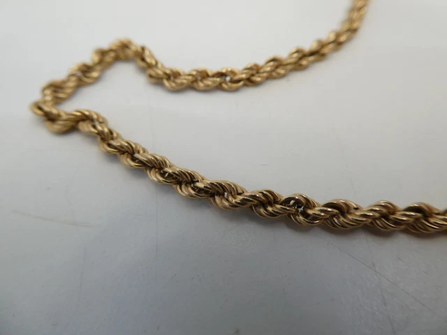 VINTAGE 9 CT 375 Rope Twist Gold Chain Necklace $596.00 - PicClick AU
