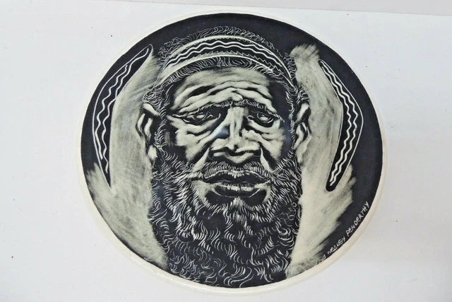 VINTAGE TOM SANDERS Wesley Penberthy Hand Painted Aboriginal Portrait ...