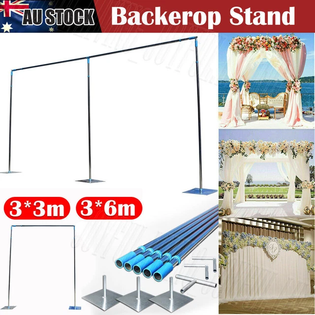 3MX3M/3MX6M ADJUSTABLE WEDDING Backdrop Stand Party Background Support ...