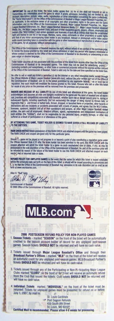 NLCS NY METS St Louis Cardinals Busch & Shea Stadium. FULL TICKET 10/17 ...