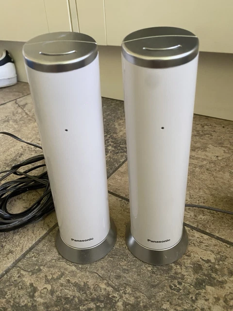 PANASONIC KX-TGK220E TWIN Duo Cordless Home Phone Handsets + Leads ...