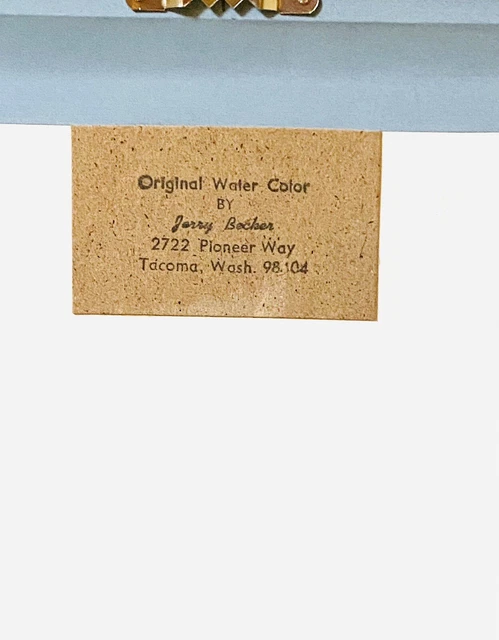 JERRY BECKER NORDWESTSZENE Aquarell Malerei Glas gerahmt 9x11 EUR 107 ...