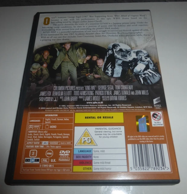 KING RAT [DVD] [2005] Denholm Elliott (Actor), James Fox £12.93 ...