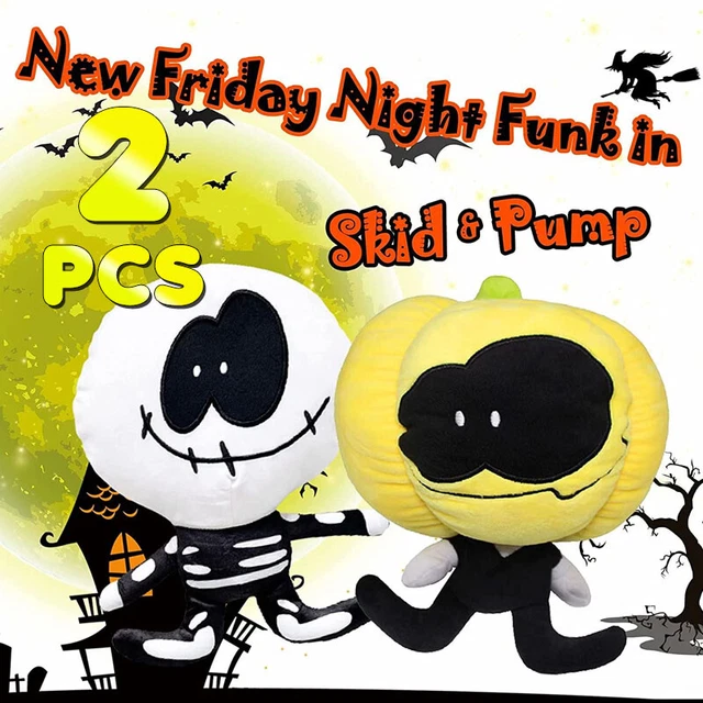 SKID AND PUMP Plush Toys Friday Night Funkin Figures Spooky Month ...