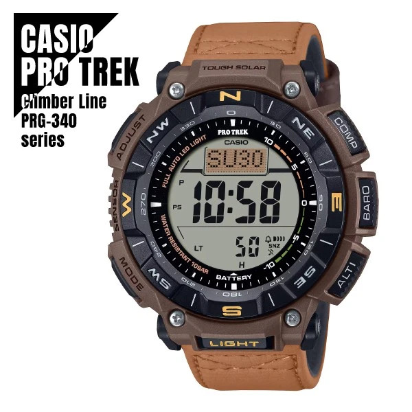 CASIO PRO TREK Climber Line Digital Solar Compass Barometric ...