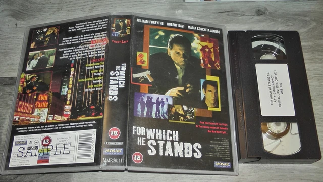 FOR WHICH HE Stands VHS Big Box Timecode Sample Dealer Rental TBC Cert ...