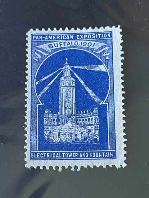 US CINDERELLA ELECTRICAL Tower Pan American Exposition Stamp Buffalo ...