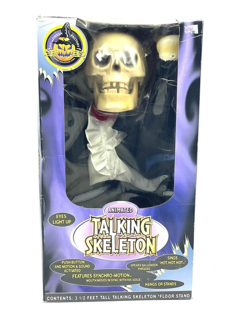 VINTAGE GEMMY 1998 Animated Talking BRIDE Sings Foot Skeleton Groom#NIB ...