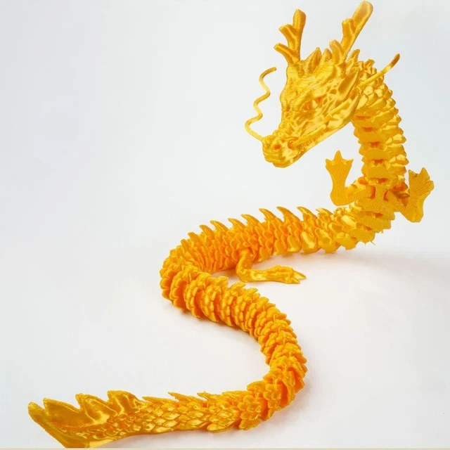 MULTICOLOR 3D PRINTED Dragon Toy Articulated Chinese Dragon Desktop ...