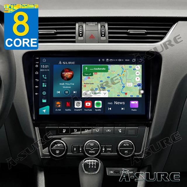 4+64GB ANDROID 13 Wireless Carplay Navi GPS für Autoradio SKODA Octavia III 3 5E EUR 179,99 ...