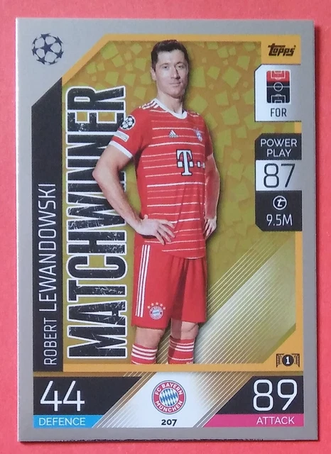 MATCH ATTAX CL 2022-23 Matchwinner card Robert Lewandowski of Bayern ...