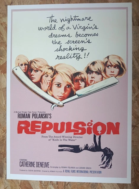 AFFICHE POSTER DU film " Repulsion" avec Catherine Deneuve - 29,7 cm x ...