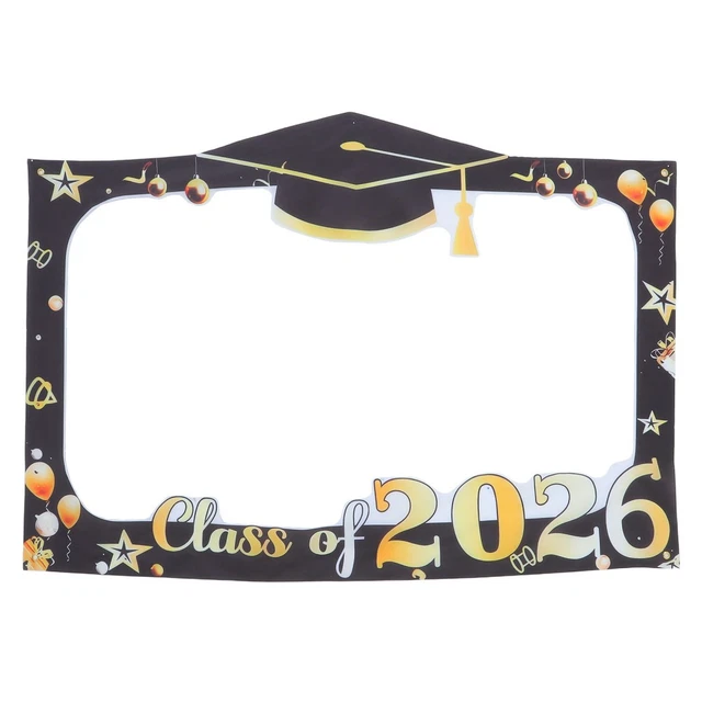 GRADUATION PHOTO BOOTH Frame 2026, Class of 2026 Fabric Picture Frame ...
