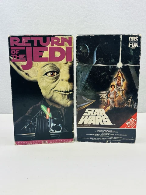 STAR WARS (1977) CBS/FOX Video 1984 VHS Release And Return Of The Jedi ...